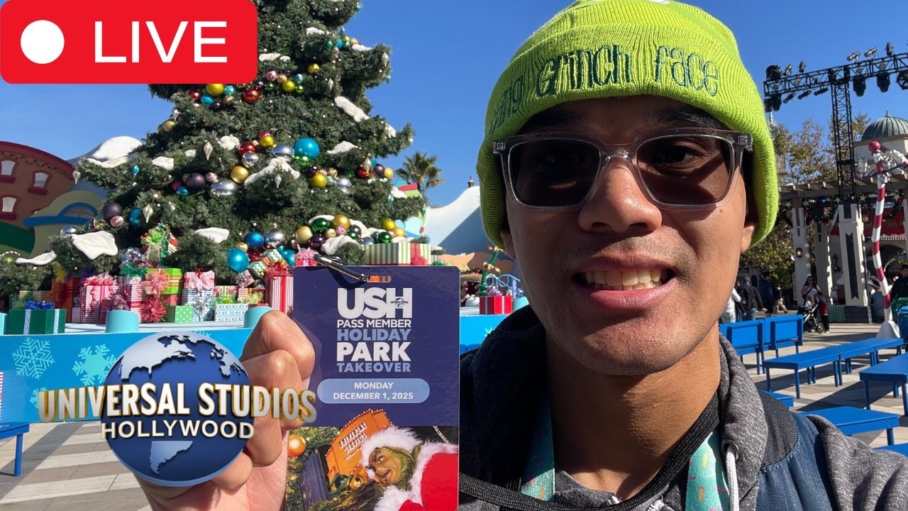 🔴 LIVE: Grinchmas 2025 + USH Pass Member Holiday Park Takeover 2025 at ...