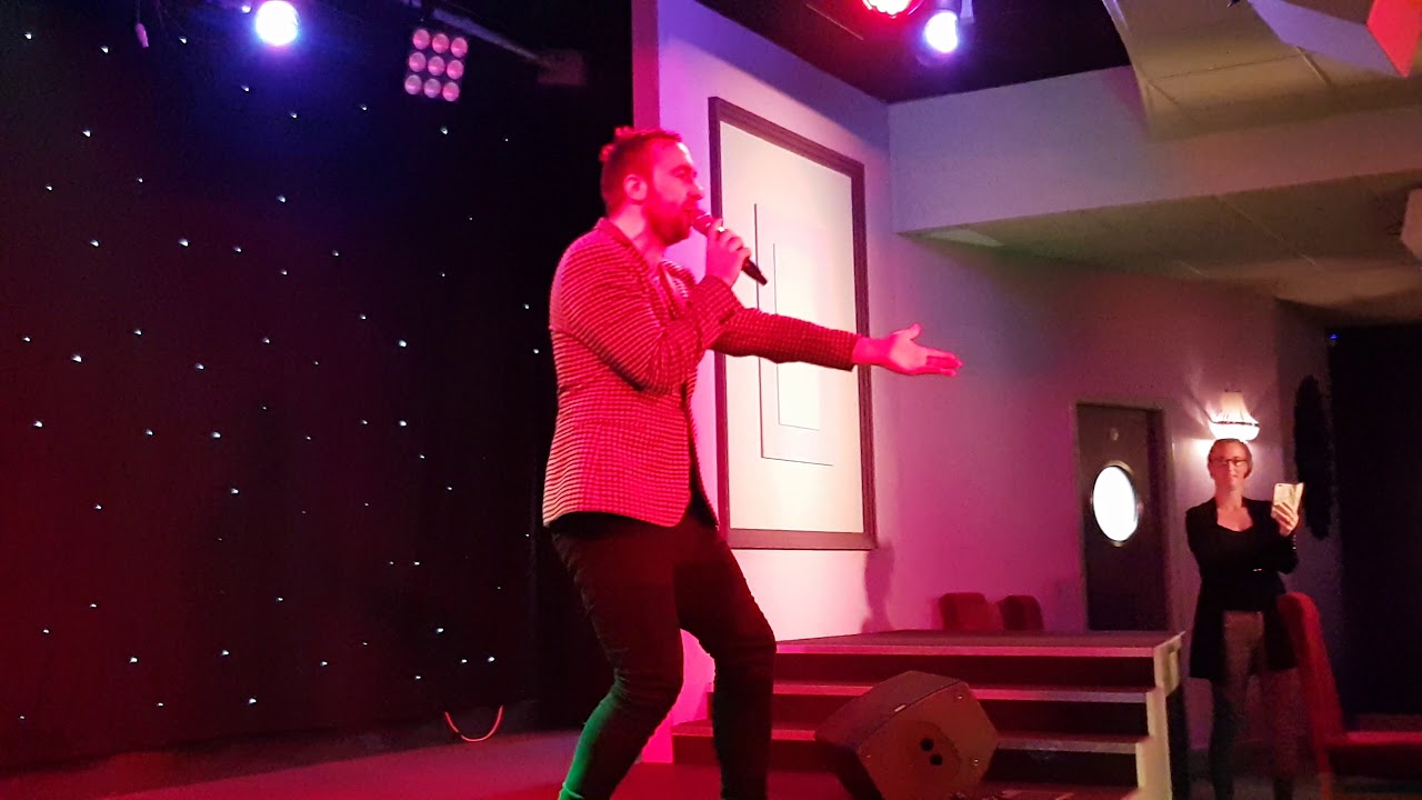 Adam harrod performs 3 little birds in the v lounge at Vauxhall holiday ...