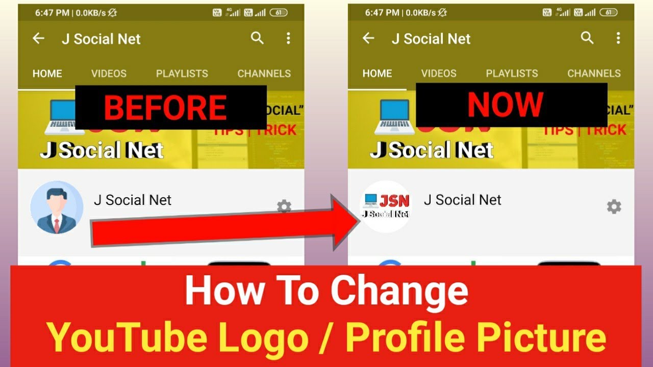 How To Change YouTube Channel Logo in Mobile & Pc | How to Change ...