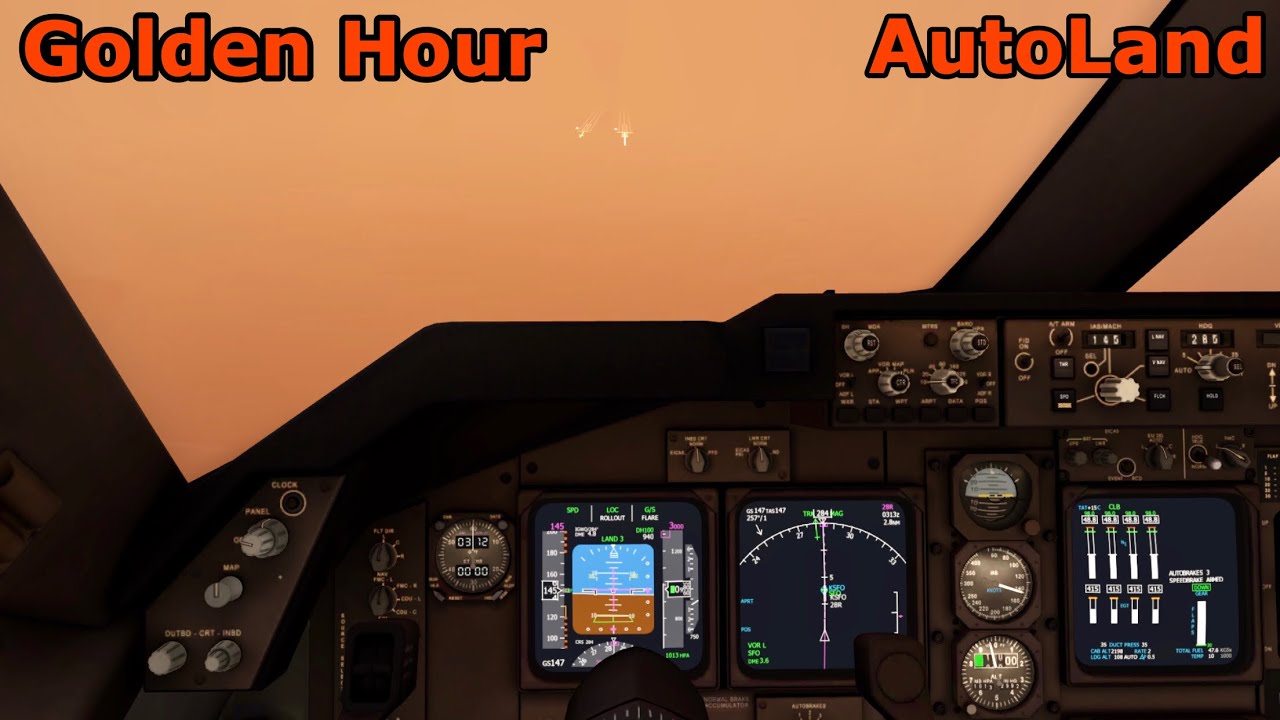 Aerofly FS 2020 Low visibility Auto Land B747 | Golden Hour 🥰 - YouTube