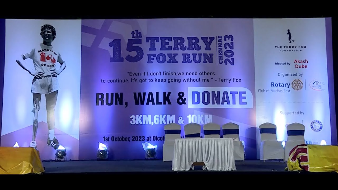 Terry Fox Run Event 2023 organized by Rotary Club of Madras East in ...