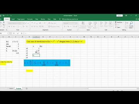 Intergrasi Numerik Metode Simpson 1/3 | Excel - YouTube