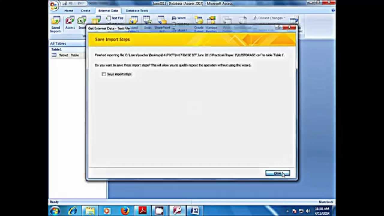 June 2013 Database Part 1 - YouTube