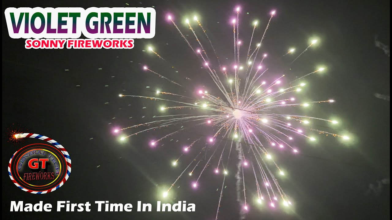 VIOLET GREEN Sonny Fireworks| Best Sky Shot of Sony Fireworks| Sony ...