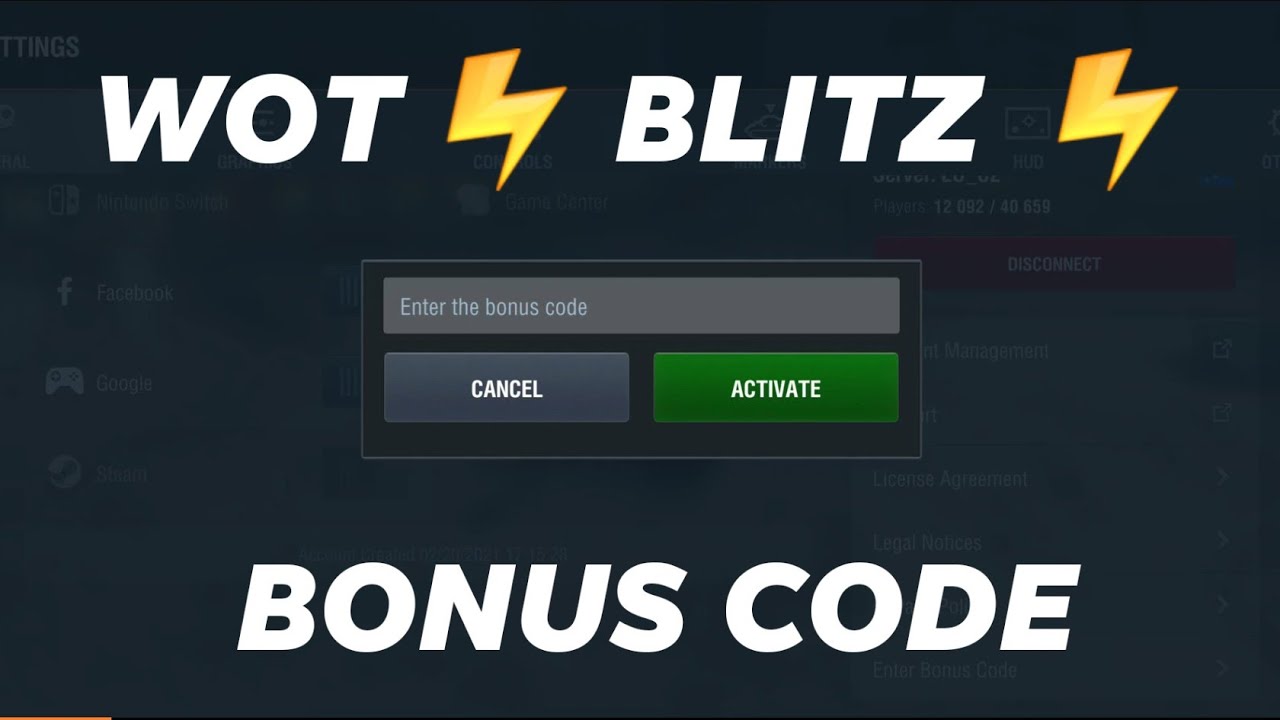 WOTB ⚡ BONUS CODE ⚡ WOTBLITZ ⚡ WORLD OF TANKS BLITZ STUFF 🏻 - YouTube