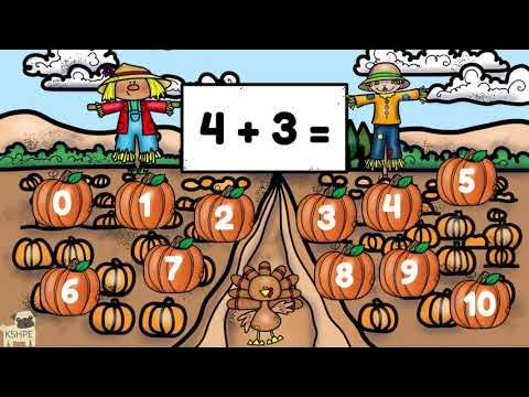 Pumpkin Patch Addition, Early Math, Adding Numbers 0-10, Virtual School ...