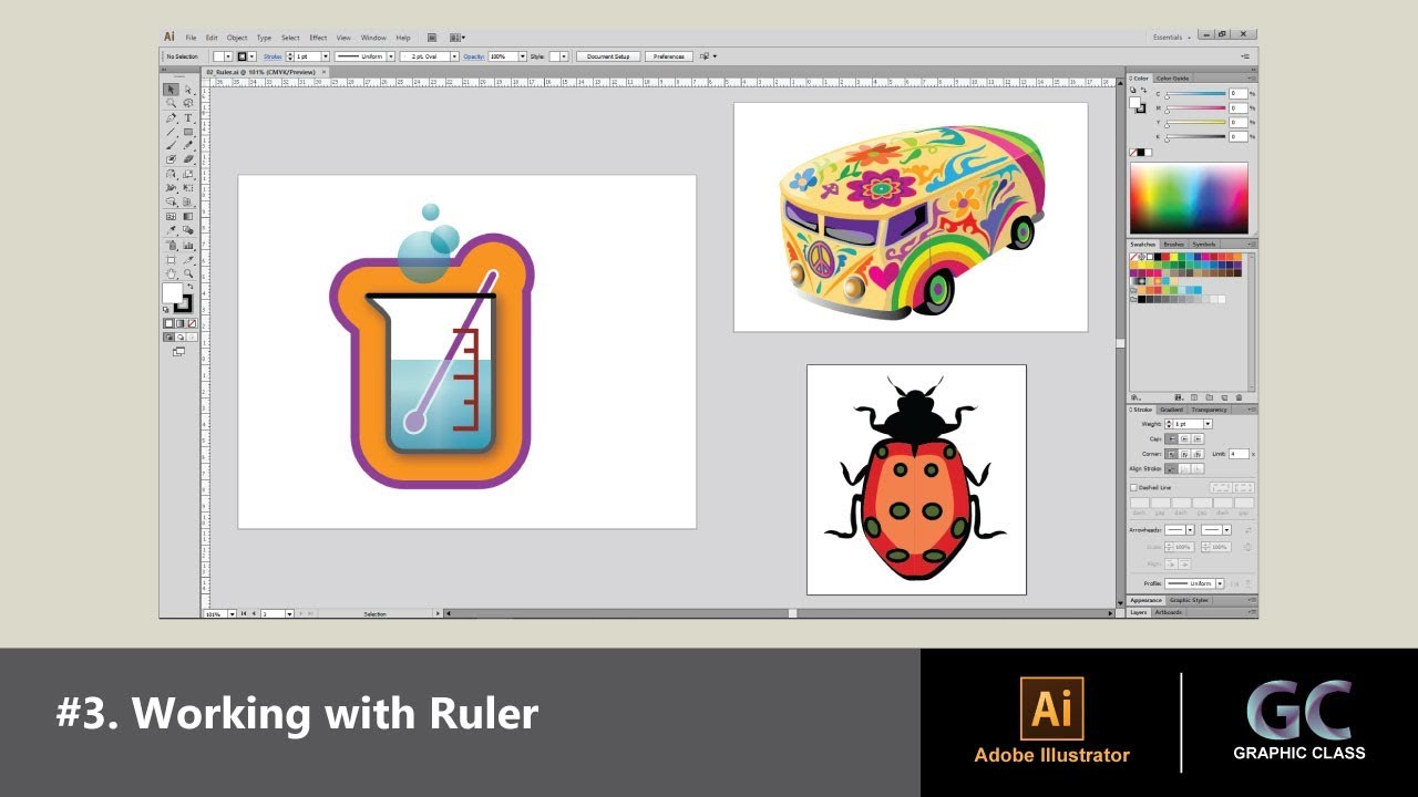 Illustrator Tutorial #3. Working with Ruler - YouTube
