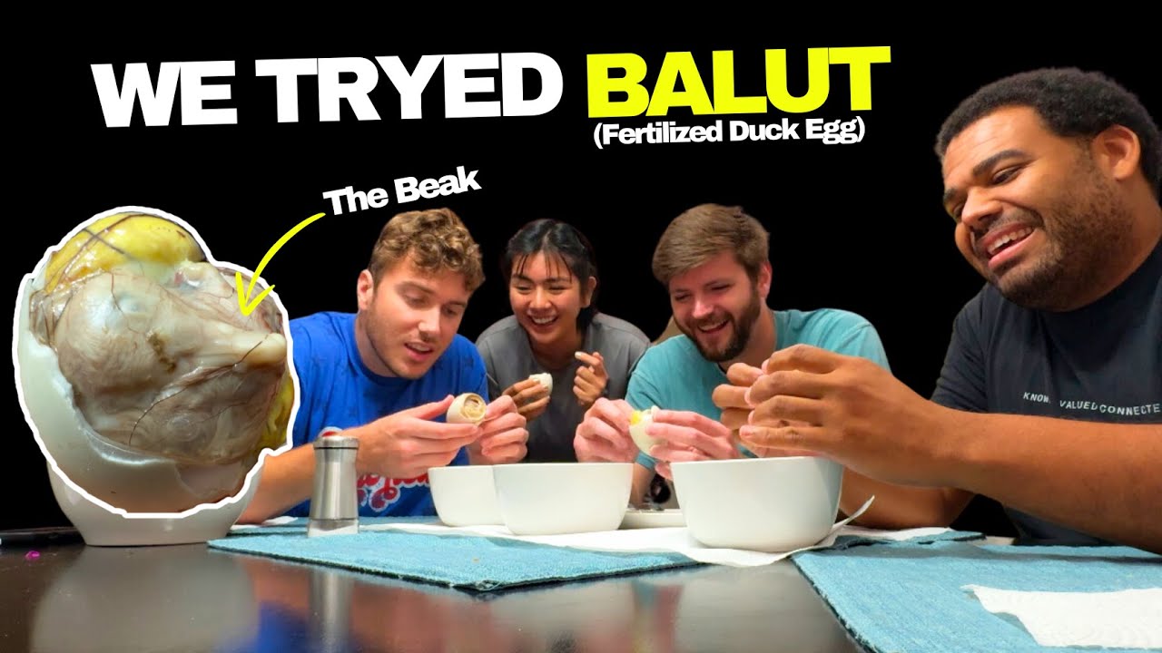 We Tried Balut: Fertilized Duck Egg - YouTube