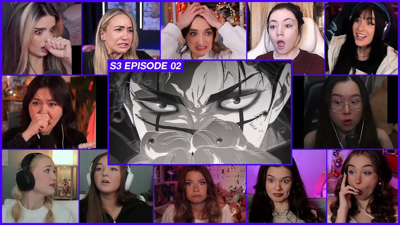 [MEGA GIRLS REACT] Choso vs Naoya Zenin | JJK Season 3 Ep 2 Girl Mega ...
