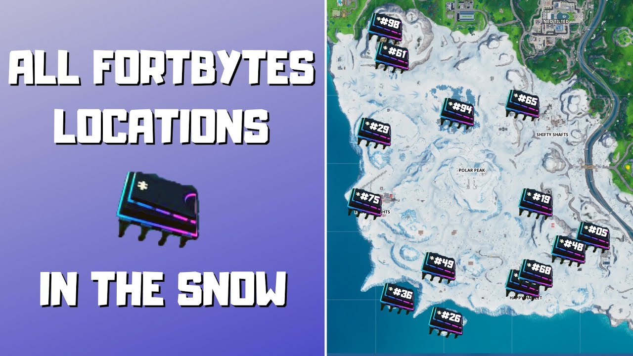 All Fortbyte Locations in The Snow Biome! How to Collect all Fortbytes ...