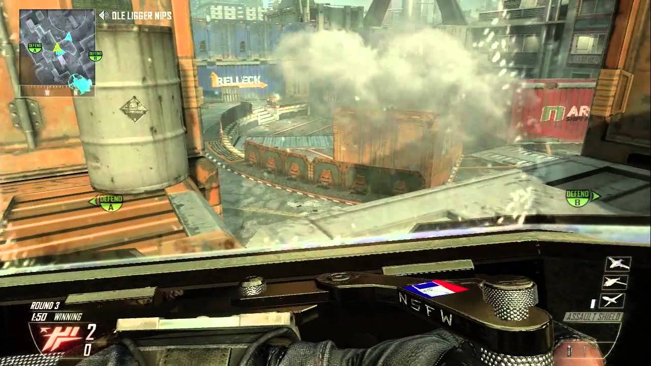 Black ops 2: Assault shield gameplay - YouTube