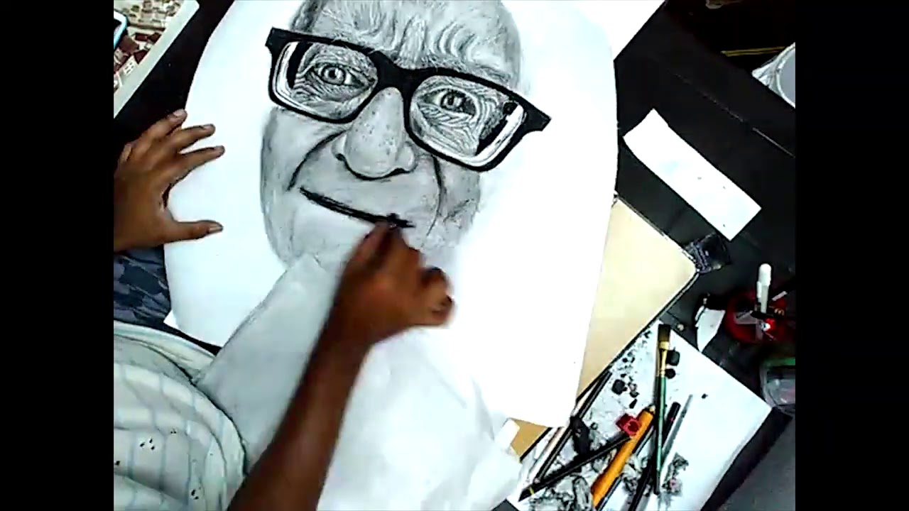 Realistic portrait drawing in real time. - YouTube