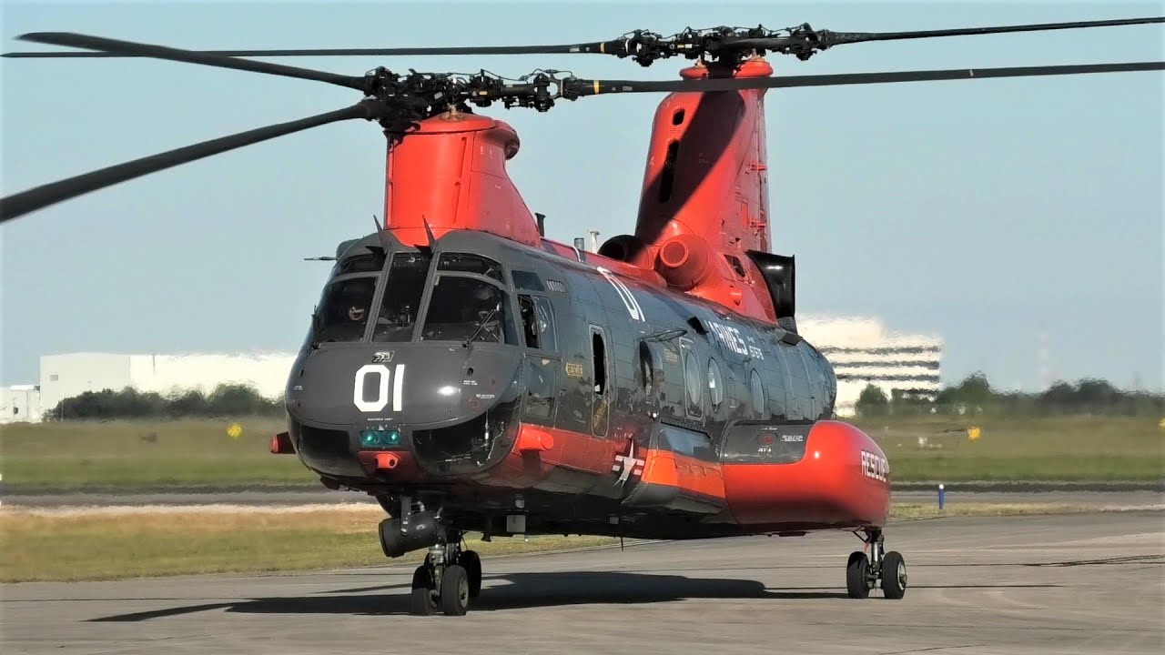 (HD) Ellington Field: US Marines HH-46E Sea Knight Landing! - YouTube