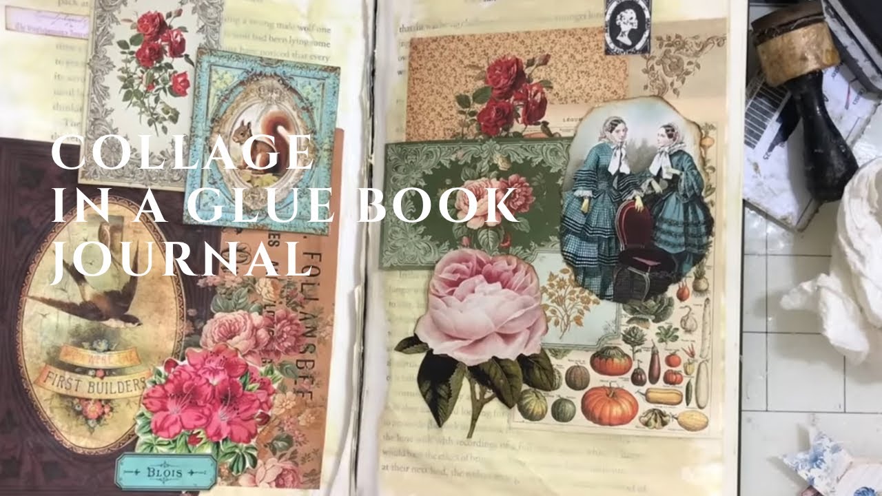 Glue Book Journal Layout Tutorial | Simple & Aesthetic Collage - YouTube