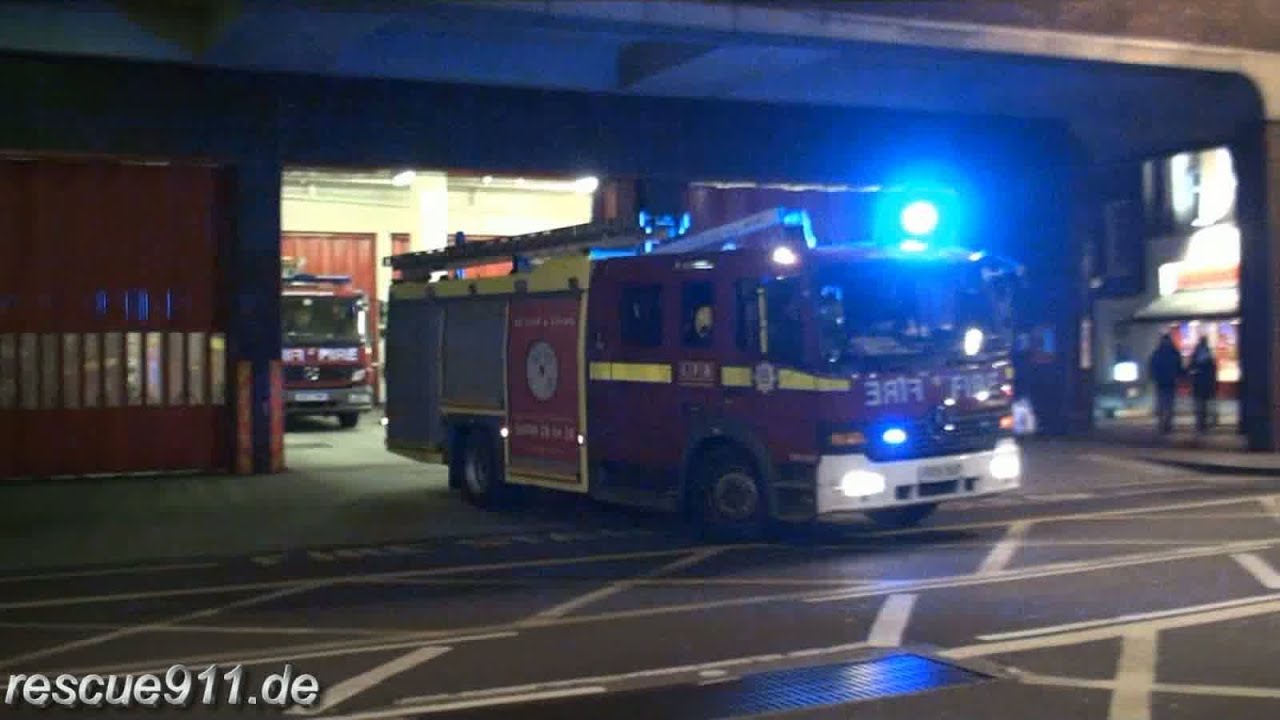 Pump London Fire Brigade Soho fire station - YouTube