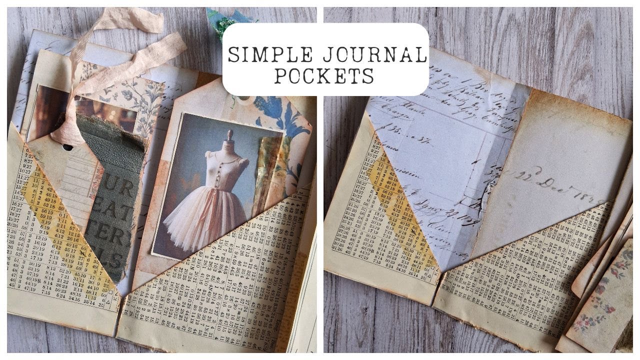 Simple Junk Journal Pockets - YouTube