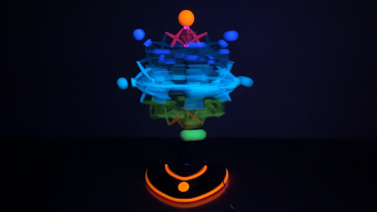 Hoberman Motorized Mini Sphere Orbiter -- Gadgetify - YouTube