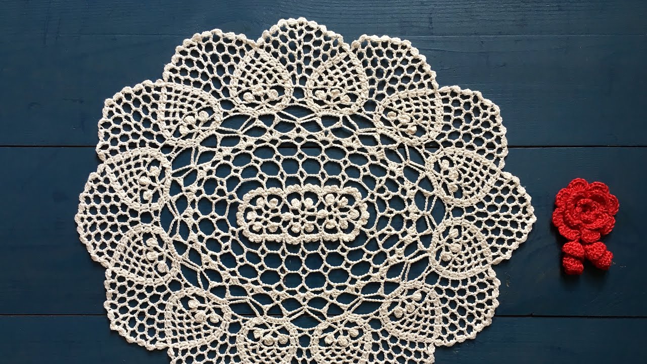 Салфетка Ягодный Хоровод Обзор Схема Вязание Крючком - YouTube