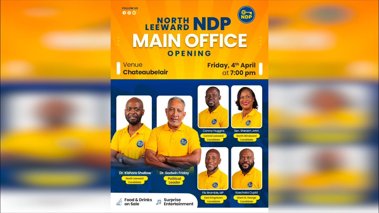 North Leeward NDP Chateaubelair Office Opening - YouTube