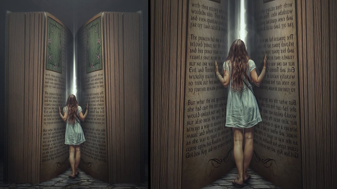 Surreal Story Book Photo Manipulation Photoshop Tutorial - YouTube