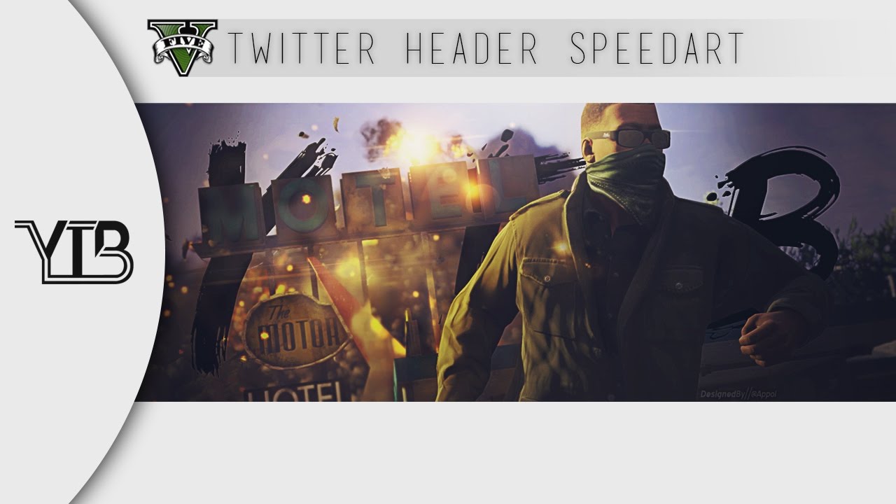 GTA 5 - Twitter Header Speed Art - YouTube