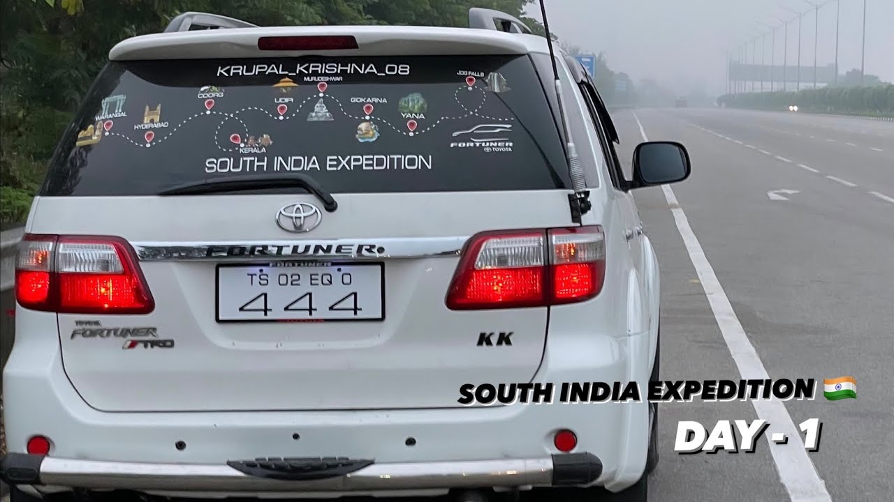 SOUTH INDIA SOLO DRIVE | DAY -1| Krupal Krishna 08 | Toyota Fortuner - YouTube