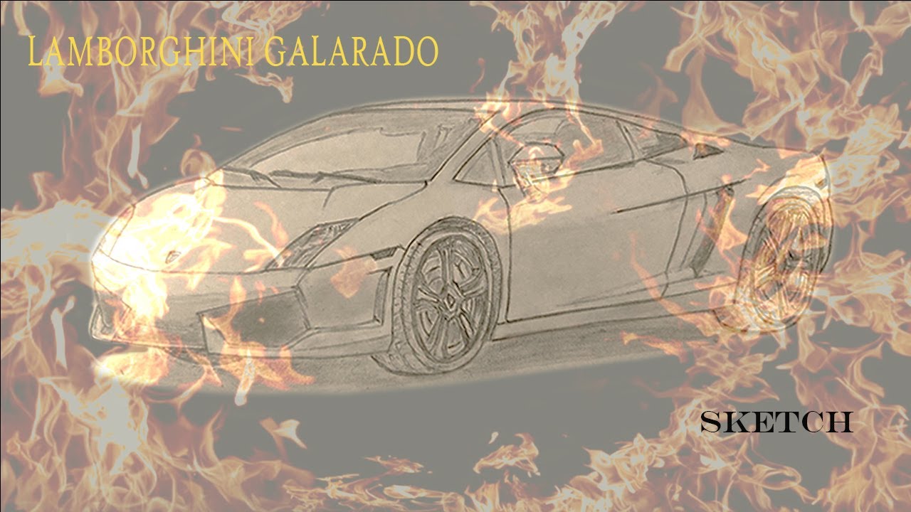 Car design sketch | Lamborghini Gallardo | How to draw Lamborghini ...