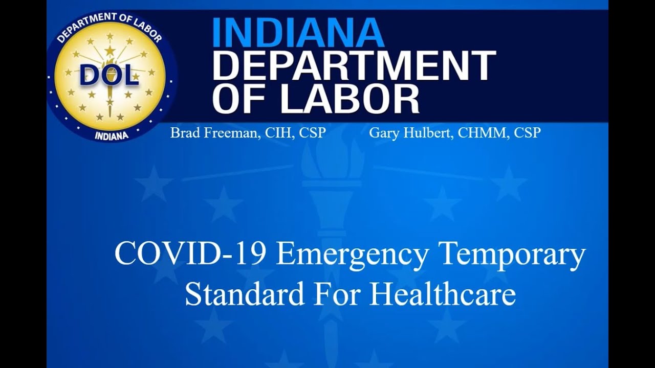 COVID-19 Emergency Temporary Standard for Healthcare - YouTube