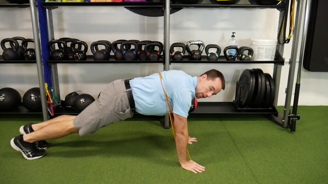Push Up Position Serratus Activation - YouTube