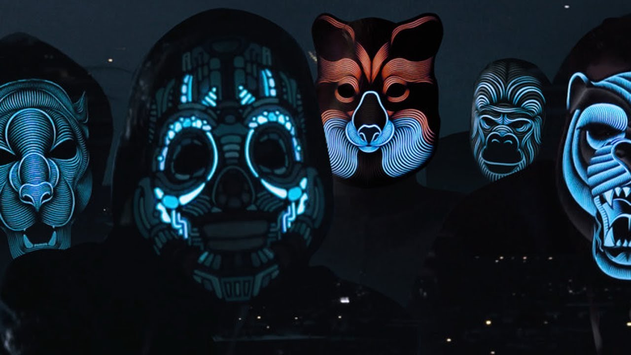 Outline Montreal Sound Reactive Led Face Mask|Gadget Wonders - YouTube