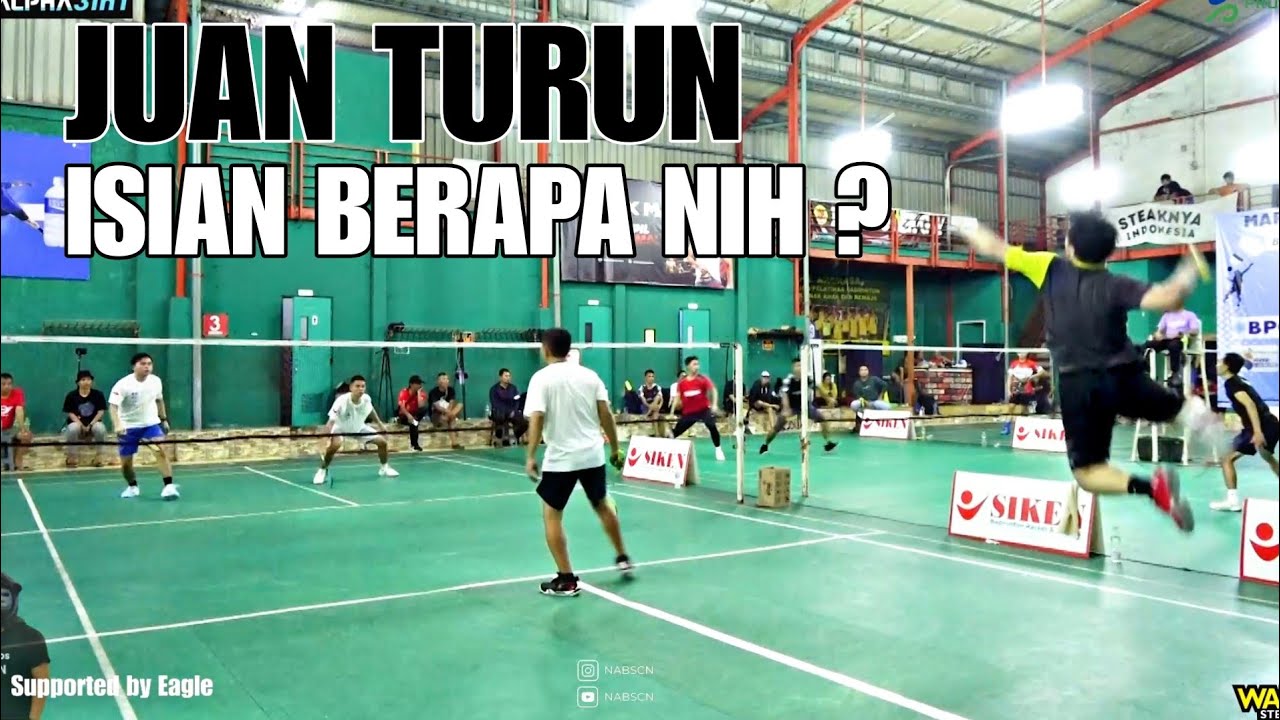 JUAN DITANTANG Tarung Bebas Badminton Gendongan JAKARTA ! Lincah Banget ...