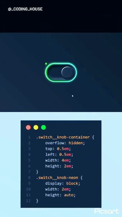 ON/OFF Button Using HTML, CSS , JS #coding #codes #html #java #css #python #vscode #programming ...