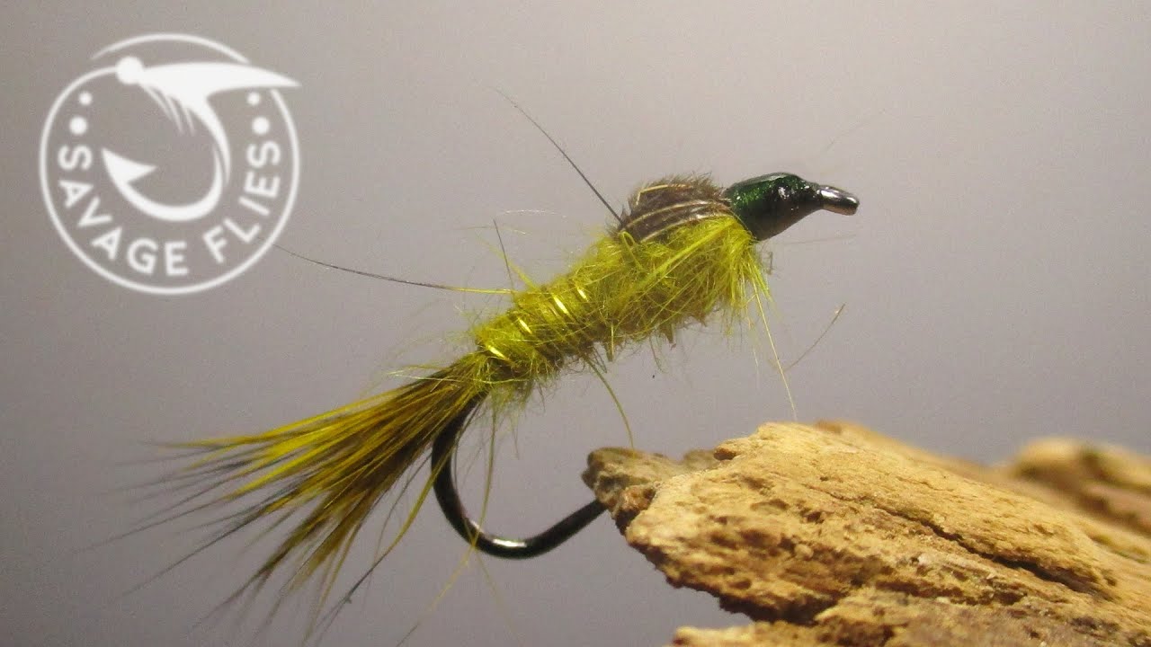 Tying the Gold Ribbed Hare's Ear Nymph (olive version) - YouTube