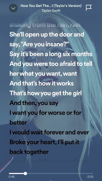 How You Get The Girl ( Lyrics) - ( Taylor's Version) - Taylor Swift ...