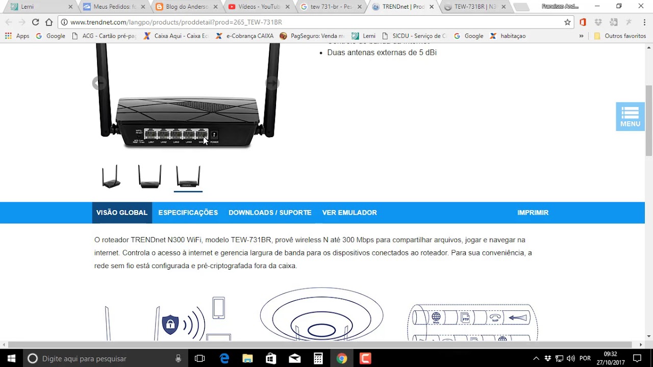 Recuperando senha de acesso do roteador Trendnet n300 wifi router tew ...