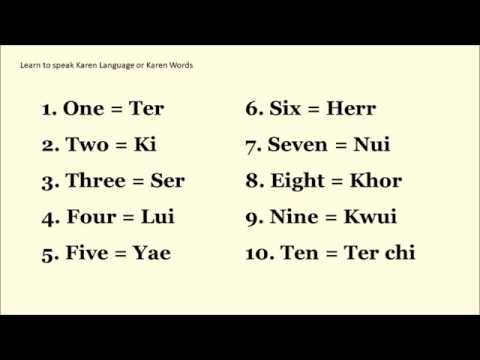 Learn Karen Language 16 : Count Numbers 1 to 10 - YouTube