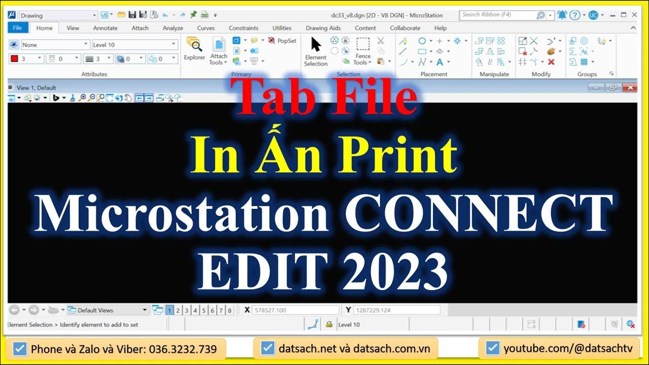 ⭐ Bài I.12_Tab File_In Ấn Print Trong Phần Mềm Bentley MicroStation ...