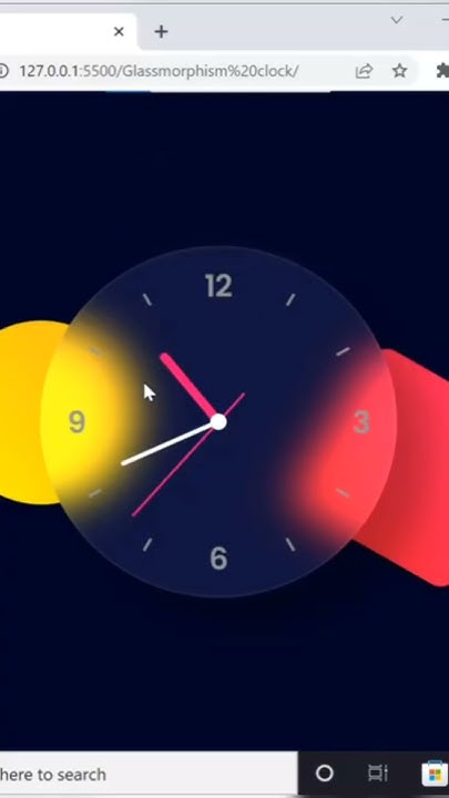 Create a transparent clock using html css javascript #css #shortsfeed - YouTube