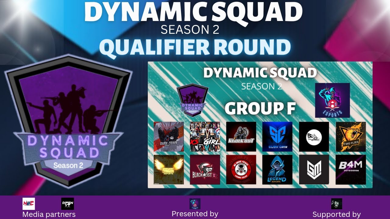 QUALIFIER ROUND || GROUP F || DYNAMIC SQUAD || CS ESPORTS || FREE TOURNAMENT - YouTube