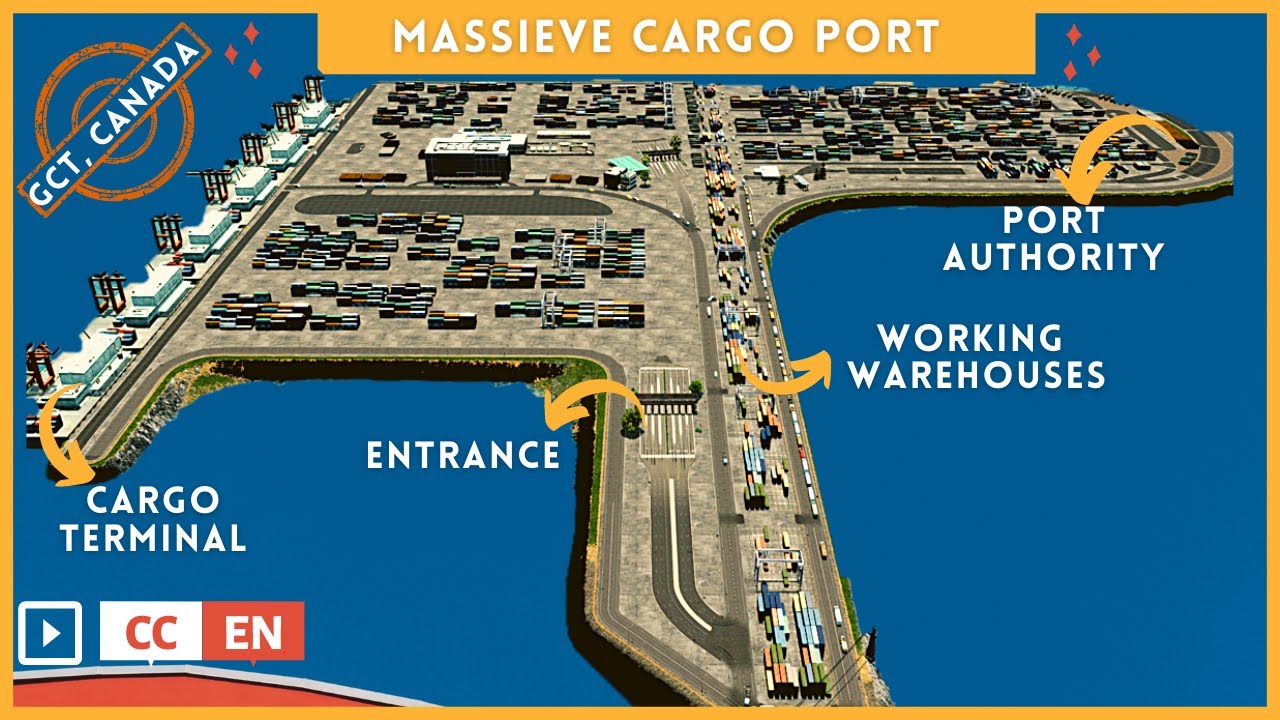 Building an Island Cargo Port in Cities Skylines | Inspired by GCT ...