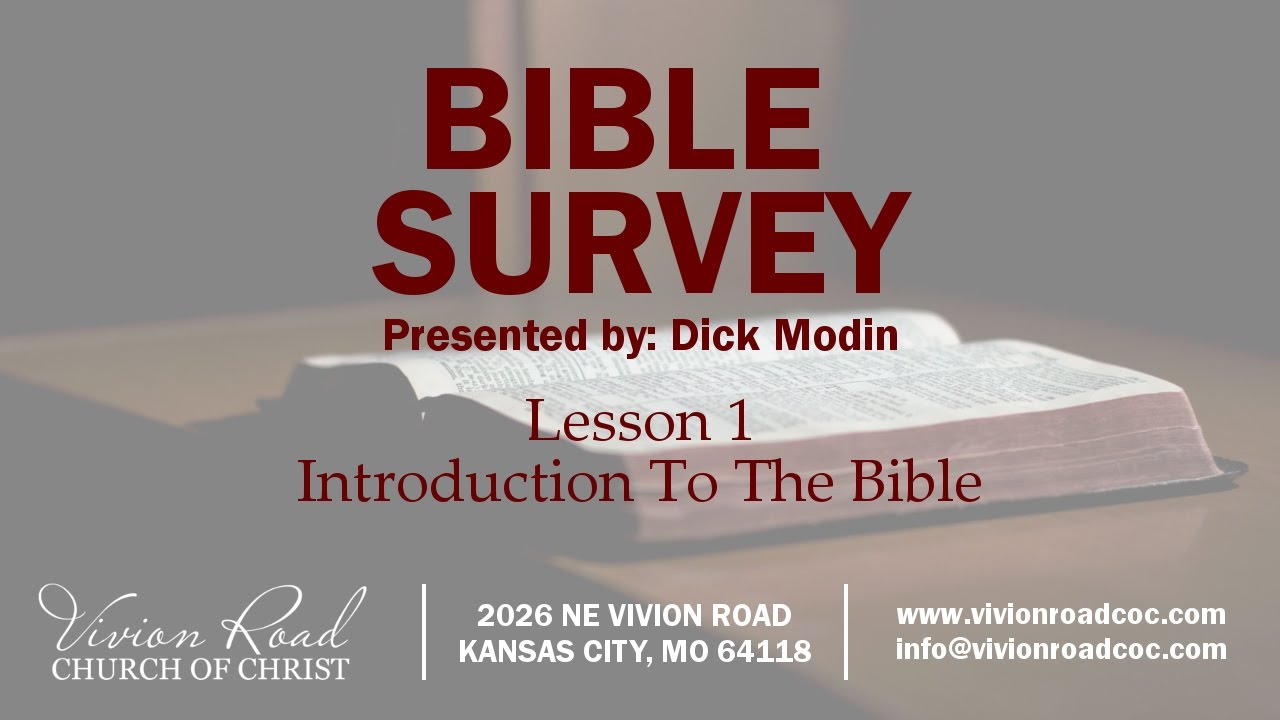 Lesson 1- Introduction To The Bible - YouTube