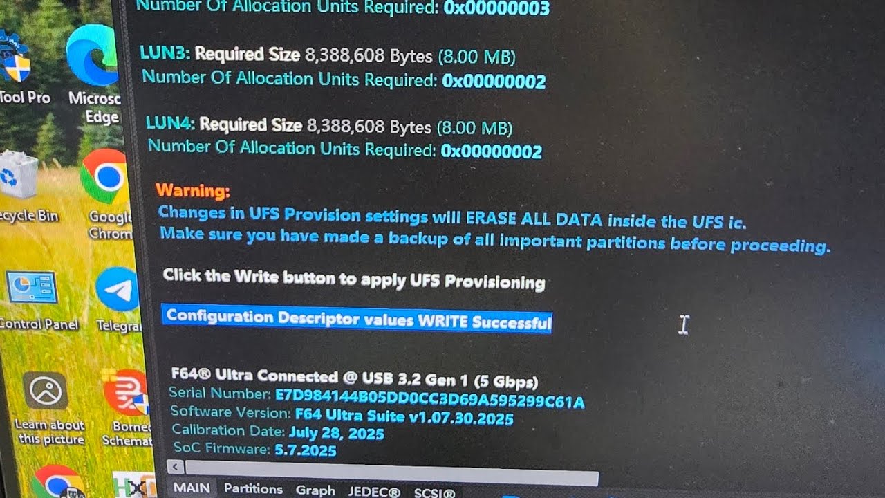 Hướng dẫn unlock config ufs( unlock otp ) , Read Write config ( chia ổ cứng ufs ) - YouTube