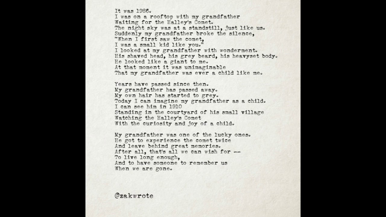 Halley's Comet - Poem - YouTube