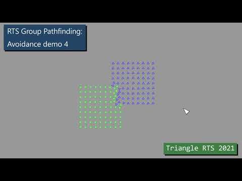 RTS Group Pathfinding: Avoidance Demo 4 - YouTube