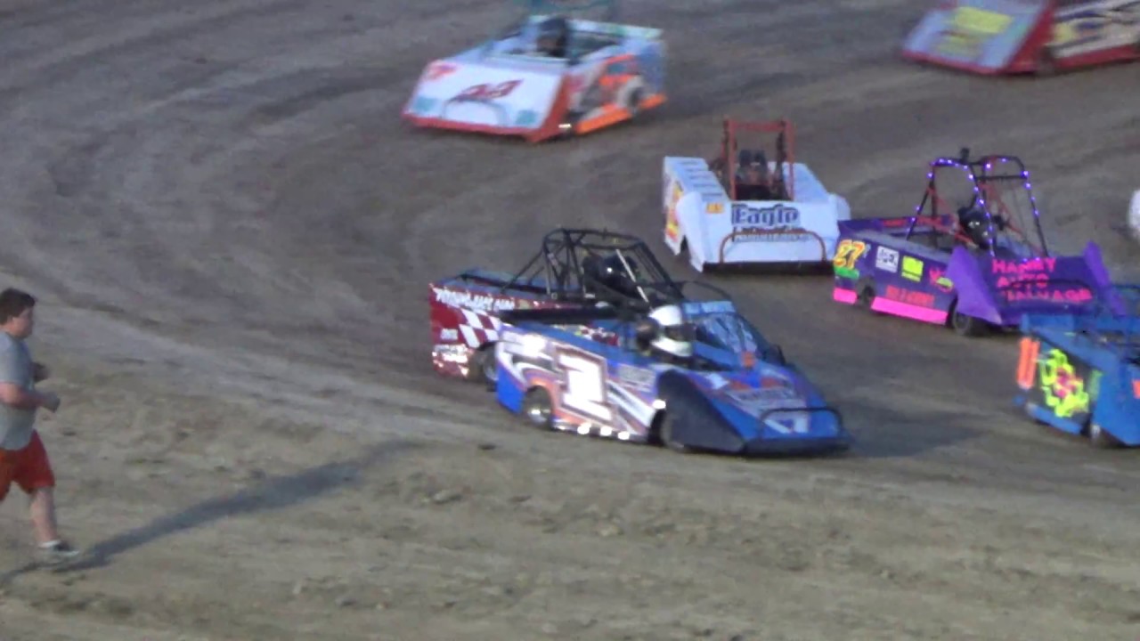 Mini Wedge Heat Race #1 at I-96 Speedway on 05-25-18. - YouTube