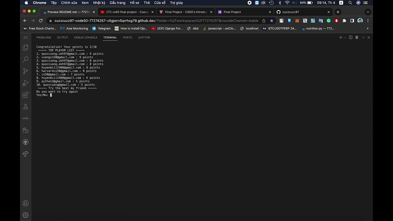 finalproject cs50 with python - Cuong -VN - YouTube