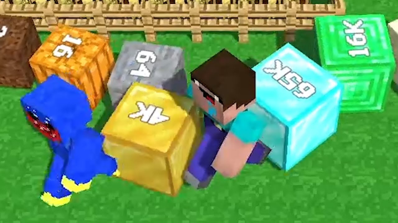 Minecraft 2048. Noob VS Huggy Wuggy. Cubes 2048.io Game - YouTube