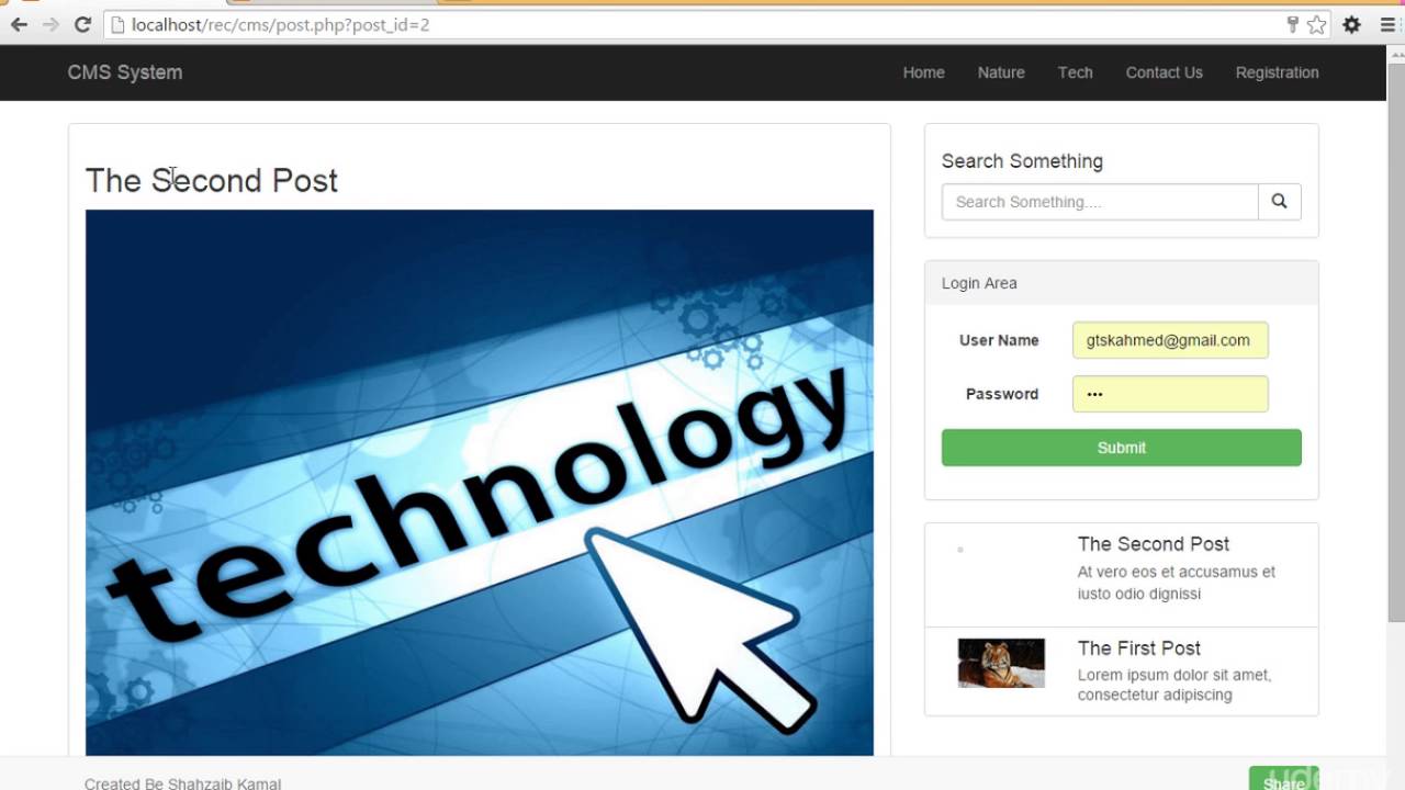 001 Intro to the CMS System with Admin Panel Based on PHP and Bootstrap ...