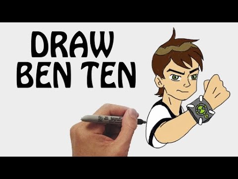 How To Draw Ben 10 in Easy Steps | Ben Ten Drawing | Drawing Lessons ...