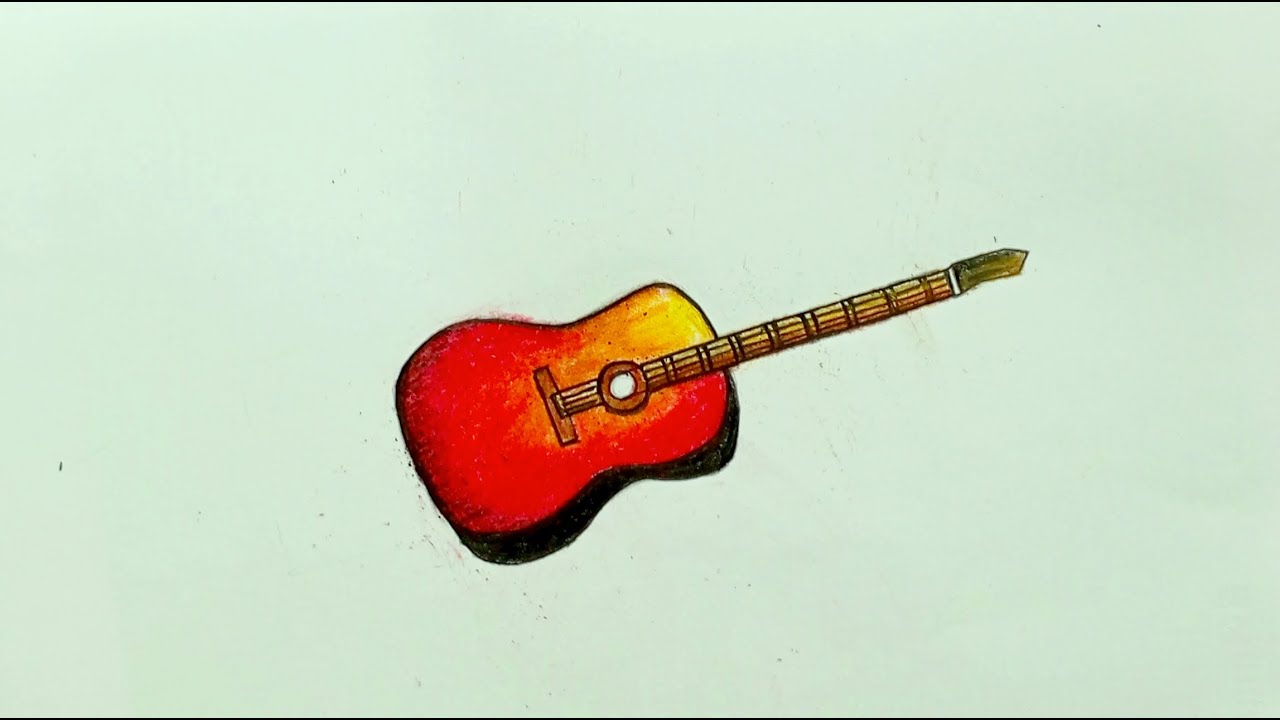 Mastering the Art Stunning Guitar Drawing in Real Time - YouTube